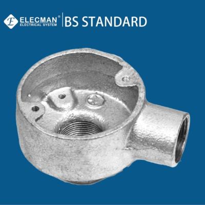 China Malleable Iron Explosion Proof Conduit Box BS4568 20mm 25mm Terminal Back Outlet for sale