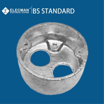 China BS4568 Malleable Iron Loop In Two Holes Outlet Box 20mm 25mm Crouse Hinds Type for sale