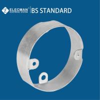 China ELECMAN BS4568 Steel Electrical Box Extension Ring 13mm to 20mm Four Mounting Ears Weatherproof for sale