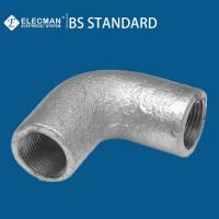 China BS4568 Malleable Iron Solid Elbow 90 Degree 20mm 25mm Electrical Conduit Fitting for sale