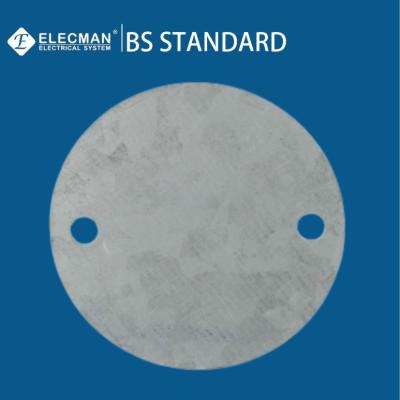 China ELECMAN BS4568 20mm-32mm Steel Electrical Outlet Box Lid Circular Type for sale