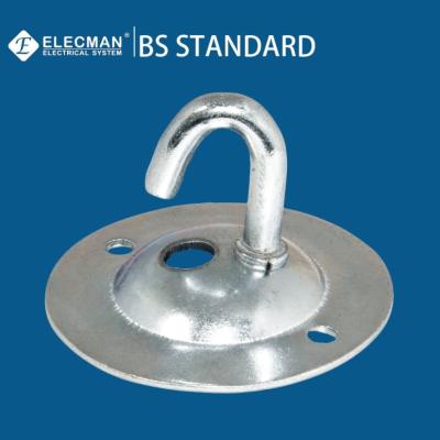 China BS4568 20mm Galvanized Steel Hookplate Circular Type for Conduit Boxes for sale