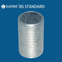 China BS4568 Zinc Plated Steel Long Nipple 20mm-32mm Threaded Conduit Fitting for sale