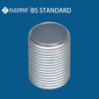 China BS4568 20mm-32mm Zinc Plated Steel Threaded Conduit Nipple for Electrical Conduit Connection for sale