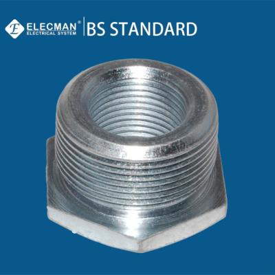 China BS4568 Zinc Plated Steel Screwed Reducer 20mm to 32mm for Conduit for sale