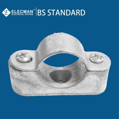 China BS4568 Malleable Iron Heavy Distance Conduit Pipe Saddle 25mm Full Size for sale