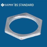 China BS4568 Hexagon Conduit Lock Ring Locknut 20mm-32mm Galvanized Light Steel for sale