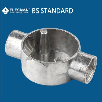 China BS4568 Aluminum Through Outlet Box Two Way Type 20mm to 32mm for sale
