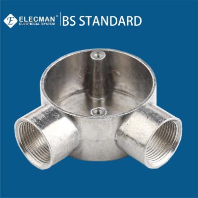China BS4568 Aluminum Angle Outlet Box Two Way Type 20mm to 32mm for Electrical Conduit for sale