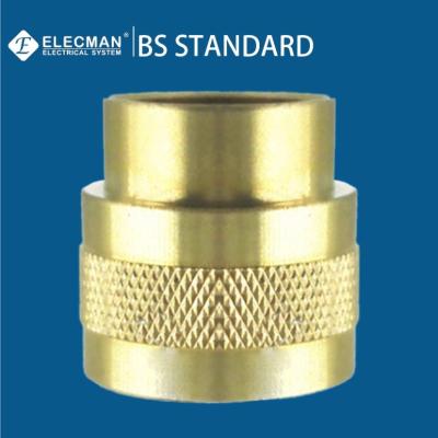 China BS4568 Brass Female Adaptor Straight Type 20mm 2 Inch Conduit Fitting for sale