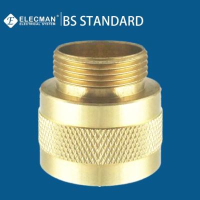 China BS4568 Brass Conduit Male Adaptor 20mm to 32mm 1-1/2 2 Inch Corrosion Resistant for sale