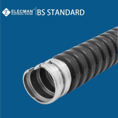 China PVC Coated Galvanized Steel Flexible Metal Conduit BS4568 32mm 15m Roll for sale