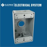 China ELECMAN 1 Gang Aluminum Weatherproof Electrical Box 4 Outlet Holes 18.3 cu in UL Listed for sale