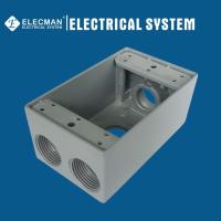 China ELECMAN 1 Gang Aluminum Weatherproof Electrical Box 4 Outlet Holes 18.3 cu in UL Listed for sale
