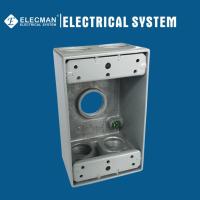 China ELECMAN 1 Gang Aluminum Weatherproof Outlet Box 5 Holes 18.3 cu in UL Listed for sale