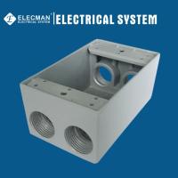 China ELECMAN 1 Gang Aluminum Weatherproof Outlet Box 5 Holes 18.3 cu in UL Listed for sale