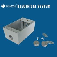 China ELECMAN Aluminum 1 Gang Weatherproof Outlet Box 3 Holes 1/2 in Knockout UL Listed for sale