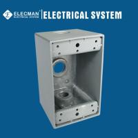 China ELECMAN Aluminum 1 Gang Deep Weatherproof Outlet Box 3 Holes 23.8 cu.in. UL Listed for sale