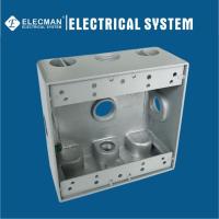 China ELECMAN 2 Gang Weatherproof Electrical Box Aluminum 5 X-Config Outlet Holes 30.5 cu In UL Listed for sale