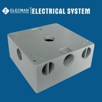 China ELECMAN 2 Gang Weatherproof Electrical Box Aluminum 5 X-Config Outlet Holes 30.5 cu In UL Listed for sale