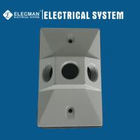 China ELECMAN Aluminum 3 Outlet Raised Rectangular Weatherproof Cover 1/2 Hole Device Mount for sale