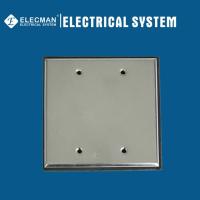 China ELECMAN 2 Gang Weatherproof Blank Cover 4-9/16 x 4-1/2 Aluminum UL Listed for sale