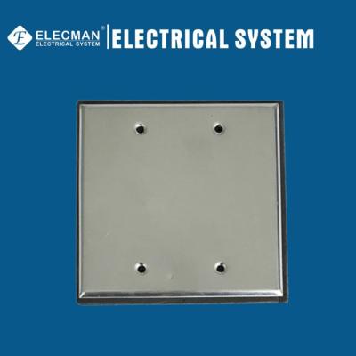 China ELECMAN 2 Gang Weatherproof Blank Cover 4-9/16 x 4-1/2 Aluminum UL Listed for sale