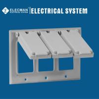 China ELECMAN Aluminum 3 Gang Weatherproof GFCI Cover 6-3/8 x 4-1/2 Inch UL Listed for sale