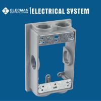China ELECMAN Aluminum 1 Gang Weatherproof Outlet Box Extension Ring 6 Holes 1/2 in for sale