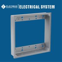 China ELECMAN Aluminum 2 Gang Weatherproof Electrical Box Extension Ring 4.5x4.6x1 in 16.3 cu in for sale