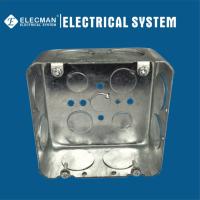 China ELECMAN 4x4x1-7/8 Inch Steel Square Electrical Junction Box UL Listed Waterproof for sale