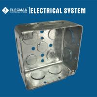 China ELECMAN 4x4x2-1/8 Inch Steel Square Metallic Junction Outlet Box UL Listed for sale