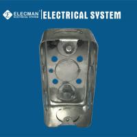 China ELECMAN 4x2x1.5 Inch Steel Handy Metallic Outlet Box with 1/2 and 3/4 Inch Knockouts UL Listed for sale