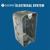 China Galvanized Steel Handy Metallic Outlet Box 4x2x2-1/8 Inch UL Listed Junction Box for sale