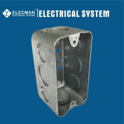 China Galvanized Steel Handy Metallic Outlet Box 4x2x2-1/8 Inch UL Listed Junction Box for sale