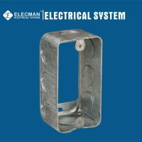 China ELECMAN 4x2x1-1/2 Inch Steel Handy Metallic Receptacle Extension Ring for Electrical Outlet Box for sale