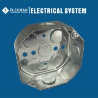 China 4 Inch Galvanized Steel Octagonal Metallic Outlet Box 1-1/2 Inch Depth UL Listed for Lighting Fixtures for sale