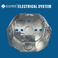 China 4 Inch Galvanized Steel Octagonal Metallic Outlet Box 1-1/2 Inch Depth UL Listed for Lighting Fixtures for sale
