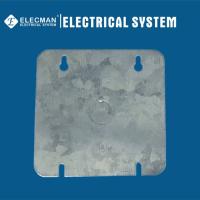 China ELECMAN 4 Inch Square Blank Electrical Box Cover Pre Galvanized Steel UL Listed for sale