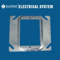 China ELECMAN Galvanized Steel 4x4 Electrical Outlet Box Cover Single Device 1/4 Raised for sale
