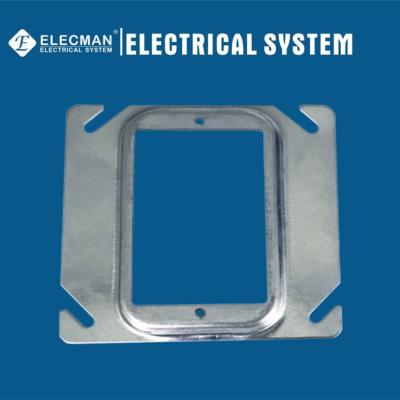 China ELECMAN Galvanized Steel 4x4 Electrical Outlet Box Cover Single Device 1/4 Raised for sale