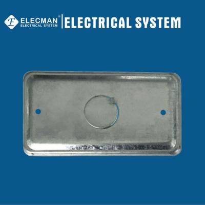 China ELECMAN Steel 4x2 Handy Box Cover Plate 58C6 with 1/2 Knockout Pre-galvanized for sale