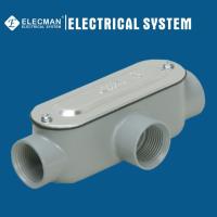 China ELECMAN Aluminum 2 Inch Threaded T Type IMC Rigid Conduit Body UL Listed for sale