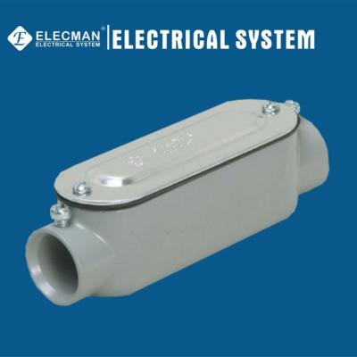 China ELECMAN Aluminum EMT Conduit Body C Type Set Screw 1/2 to 2 Inch UL Listed for sale
