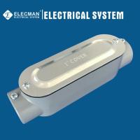 China ELECMAN Aluminum EMT Conduit Body C Type Set Screw 1/2 to 2 Inch UL Listed for sale