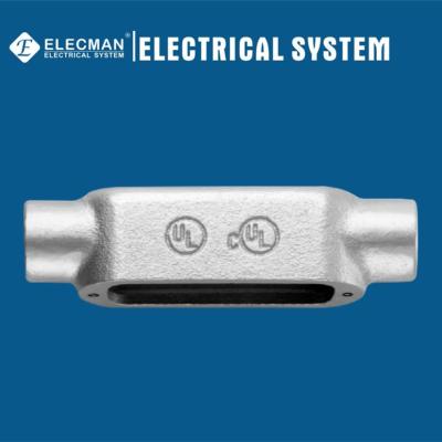 China ELECMAN Form 5 Malleable Iron C Type Conduit Body 1/2-4 in IMC Rigid Threaded for sale