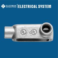 China ELECMAN Form 5 Malleable Iron IMC Rigid Conduit Body Threaded LR Type 1/2 to 4 Inch for sale