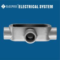 China ELECMAN Malleable Iron Threaded IMC Rigid Form 5 Conduit Body X Type 1/2 to 4 Inch for sale