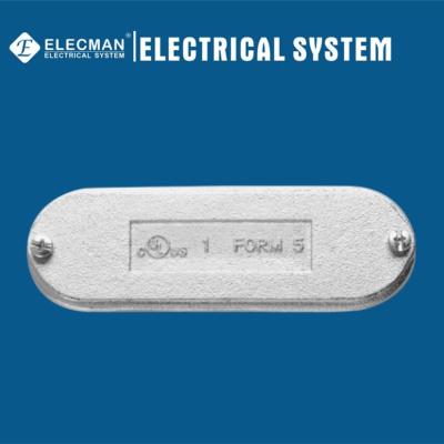 China ELECMAN Malleable Iron Form 5 IMC Rigid Conduit Body Covers 1/2 to 4 Inch for sale