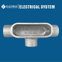 China ELECMAN Form 7 Gray Iron IMC Rigid Threaded Conduit Body T Type 1/2 to 4 Inch for sale
